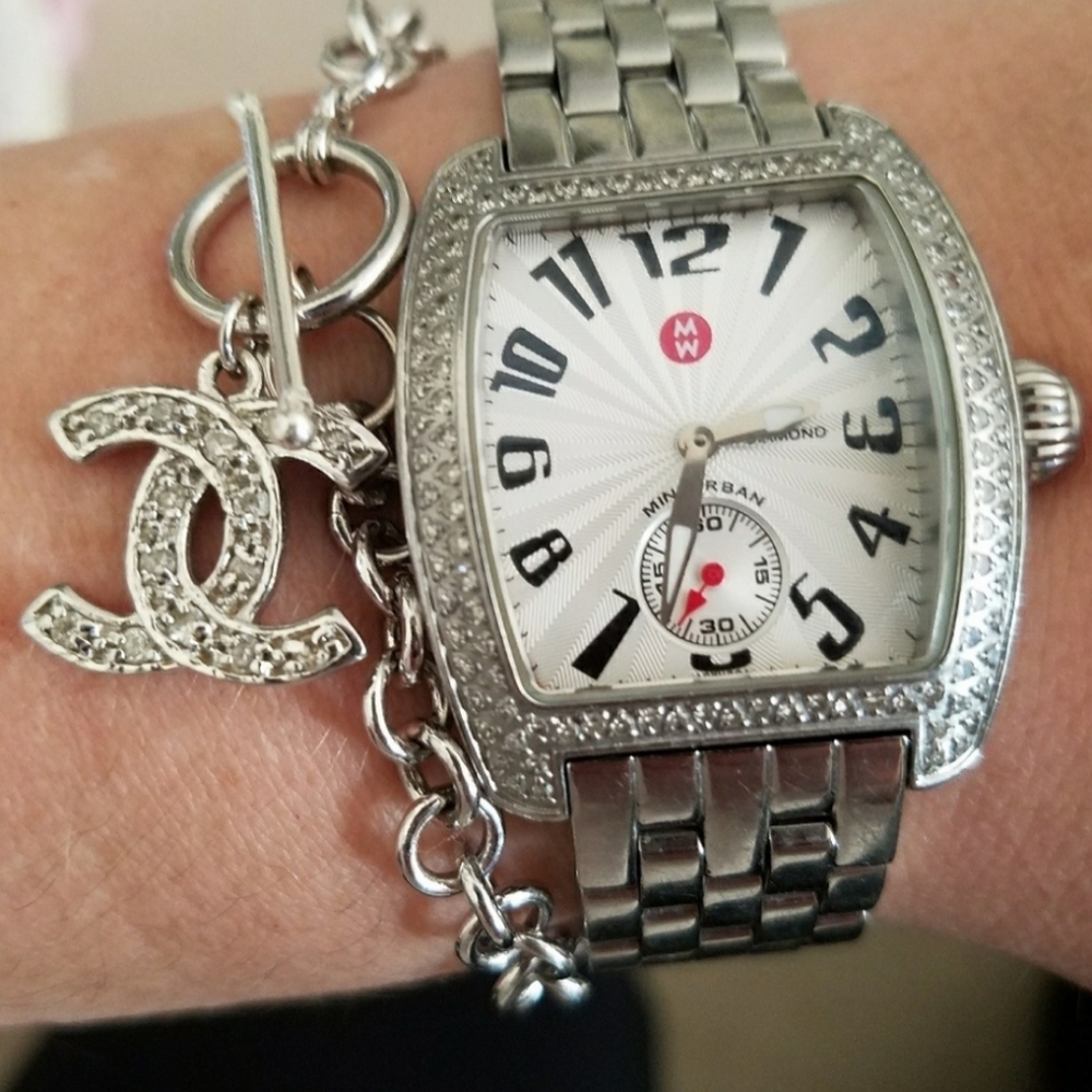 Michele Mini Urban Diamond Bezel Watxh - Gem